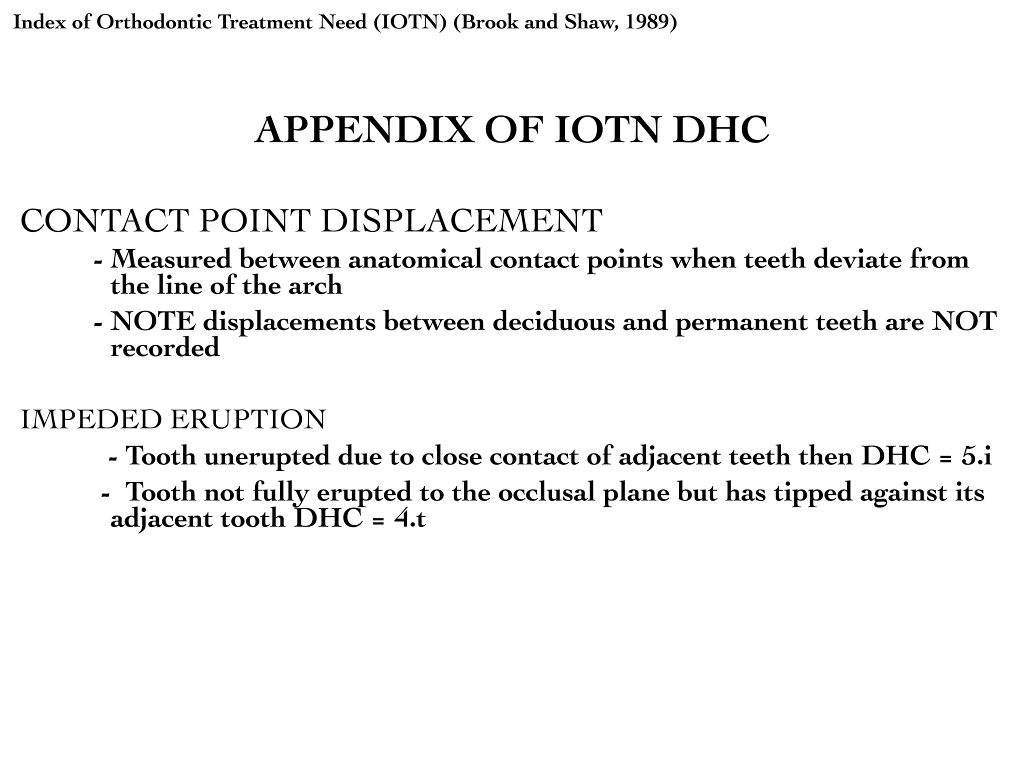 Index of Orthodontic Treatment Need (IOTN) | PDF