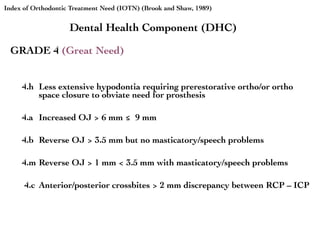 Index of Orthodontic Treatment Need (IOTN) | PDF
