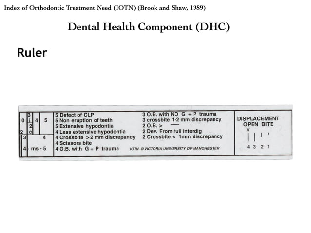 Index of Orthodontic Treatment Need (IOTN) | PDF