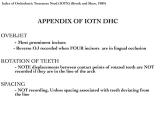 Index of Orthodontic Treatment Need (IOTN) | PDF