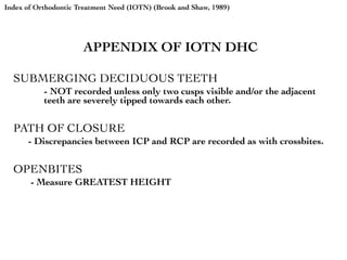 Index of Orthodontic Treatment Need (IOTN) | PDF