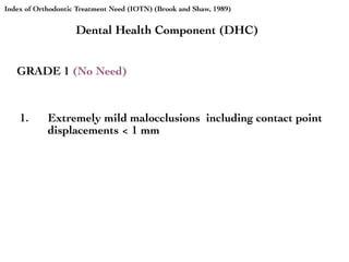 Index of Orthodontic Treatment Need (IOTN) | PDF