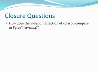 Index of refraction | PPTX