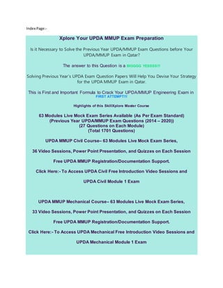 UPDA Exam Qatar - SkillXplore | DOCX