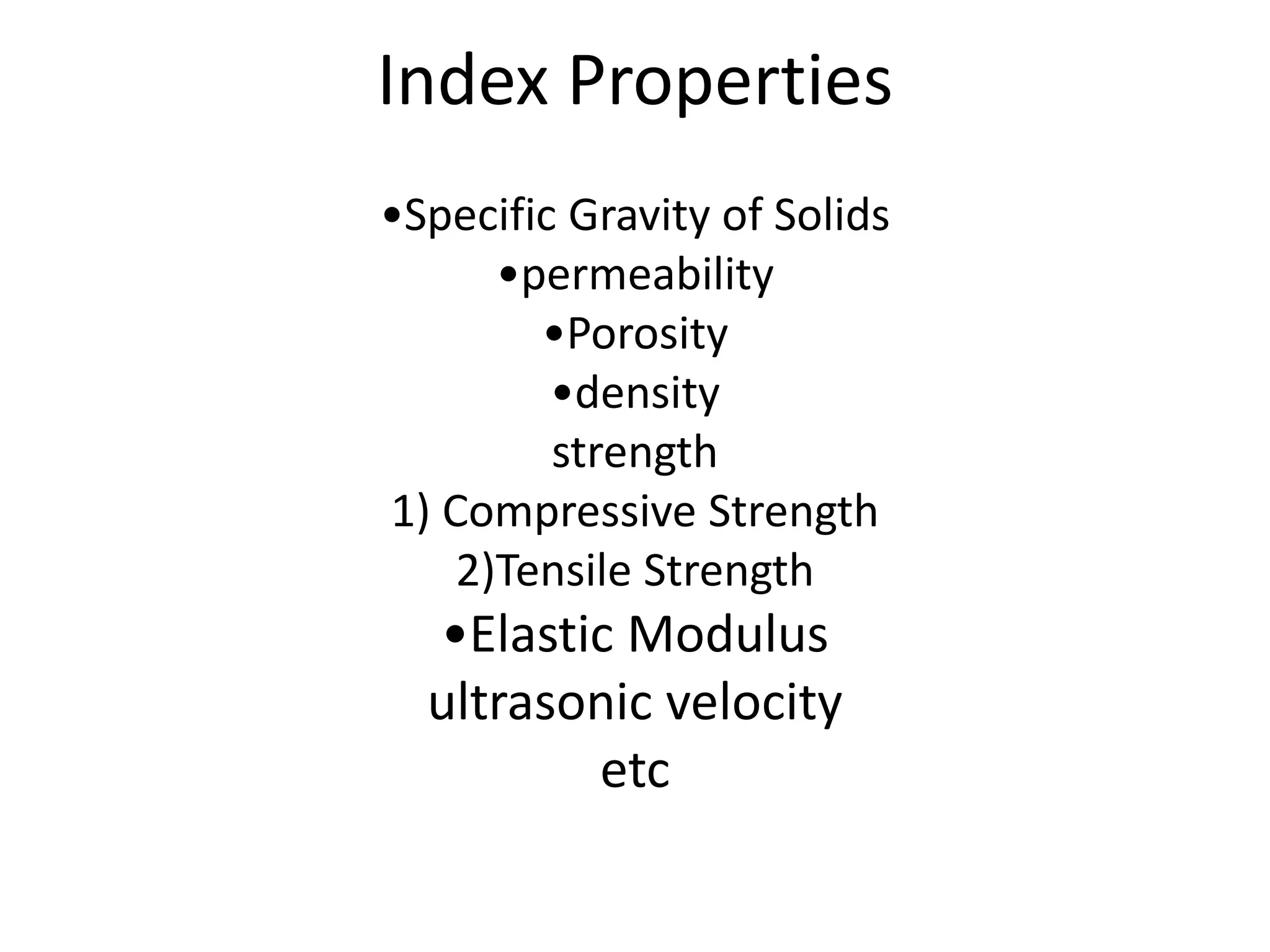 Index properties of rock | PPTX