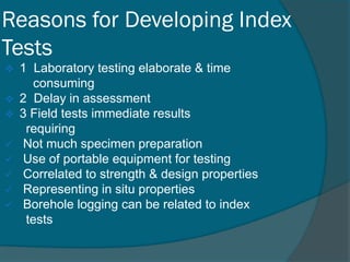 Index properties of rocks | PPTX