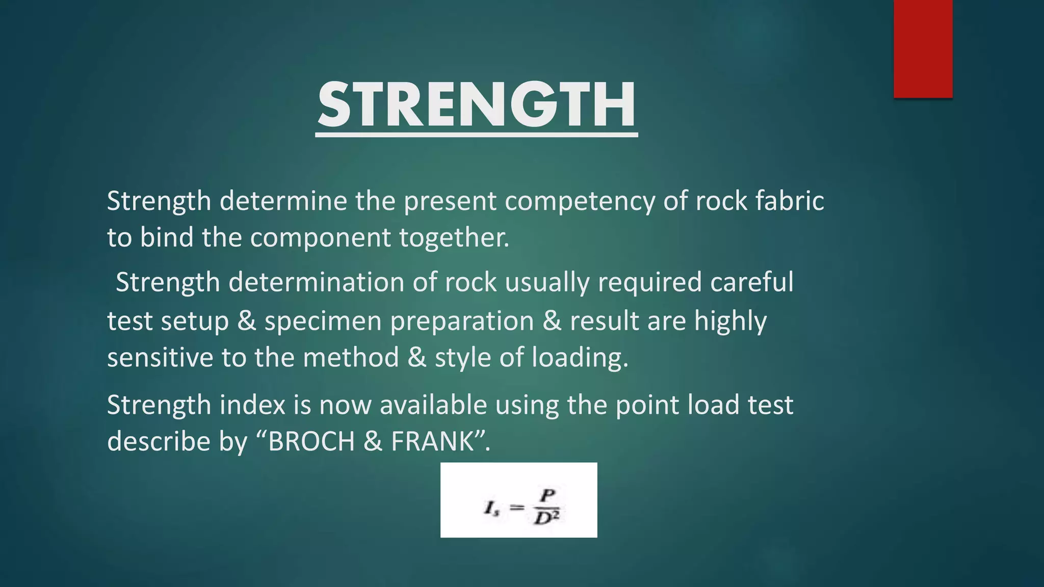 Index properties of rocks | PPTX