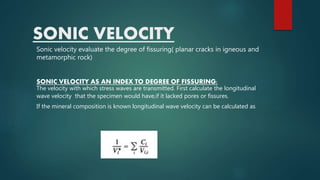 Index properties of rocks | PPTX