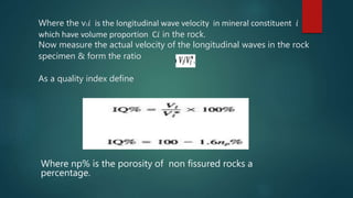 Index properties of rocks | PPTX
