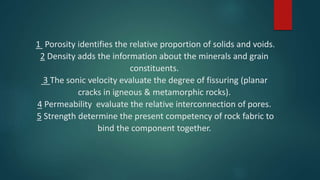 Index properties of rocks | PPTX