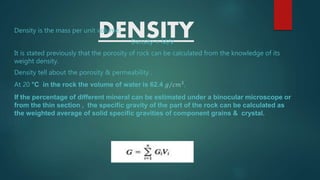 Index properties of rocks | PPTX