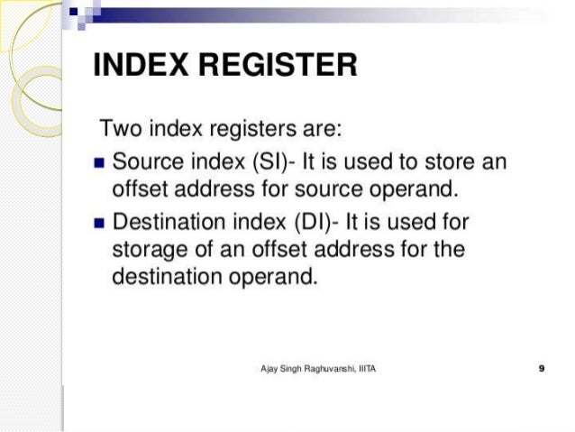 Index registers