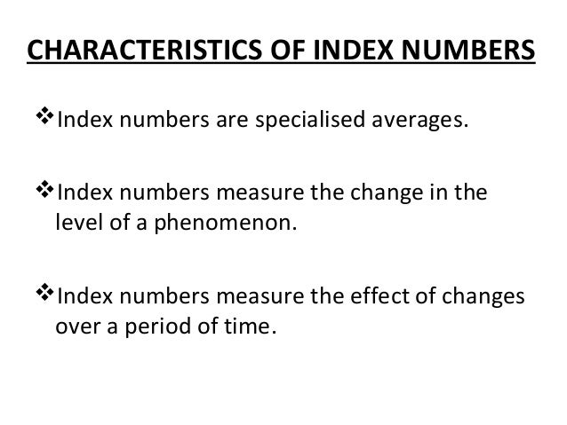 Index Numbers