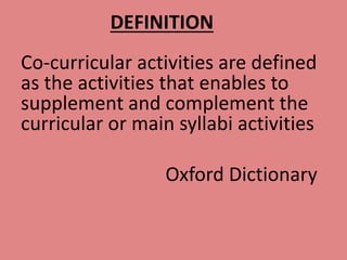 co curricular activities in environmental education | PPTX