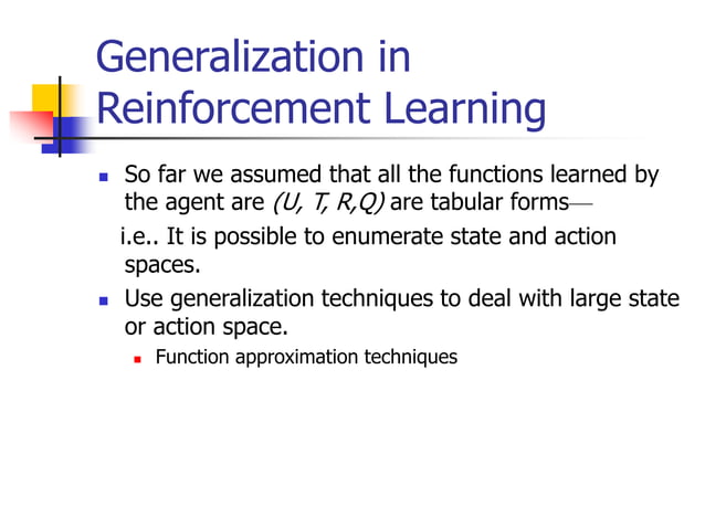 Reinforcement Learning.ppt | Programming Languages | Computing