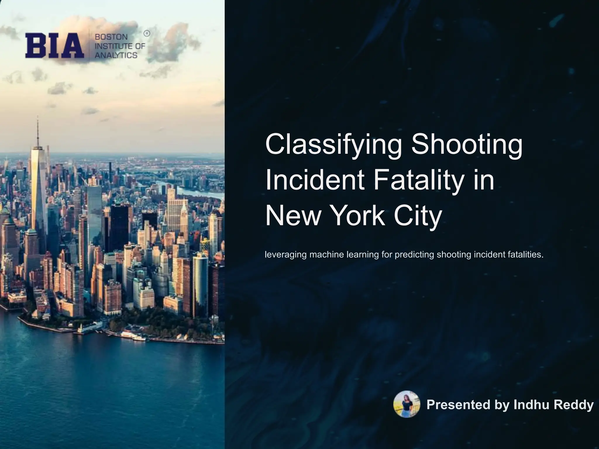 Classifying Shooting Incident Fatality in New York project presentation ...