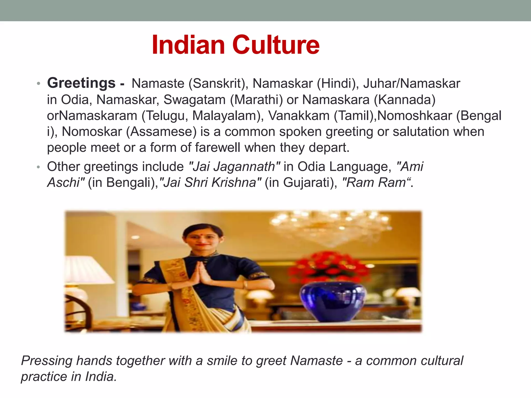 Indian Business Etiquettes and Its Culture. | PPTX