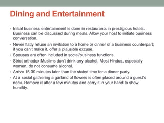 Indian Business Etiquettes and Its Culture. | PPTX