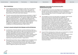 India Cyber Threat Report of 2024 with year | PDF