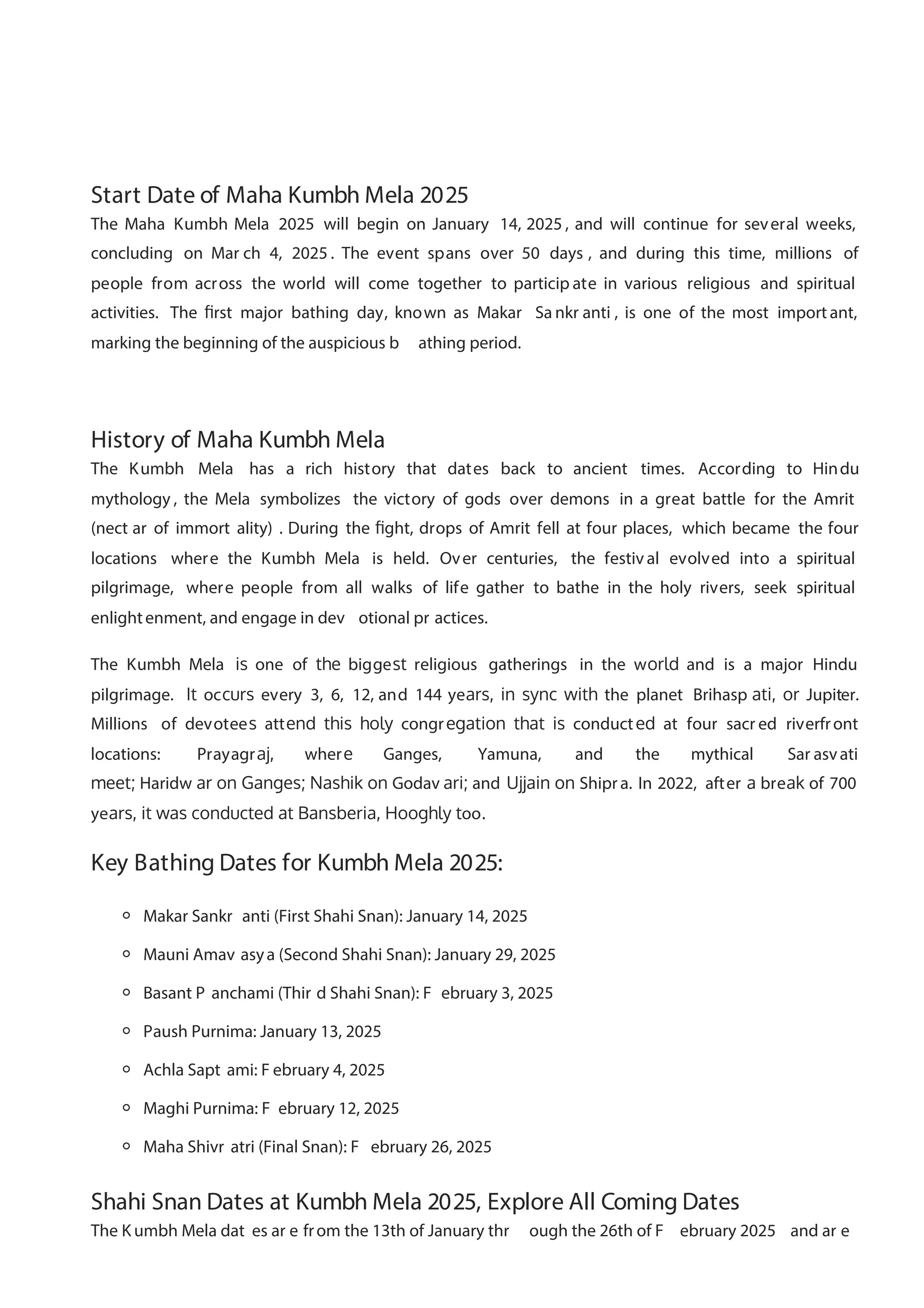 Mahakumbh 2025 Facts and Stats: Know About Prayagraj | PDF