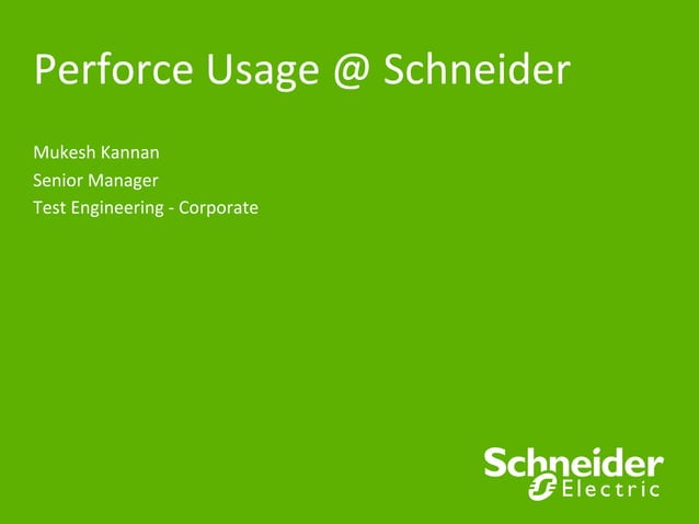 [India Merge World Tour] Schneider Electric | PPT