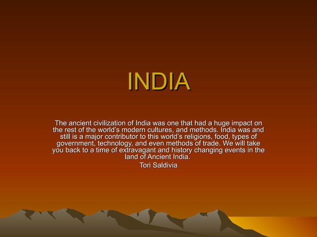 India Presentation Part 2 | PPT