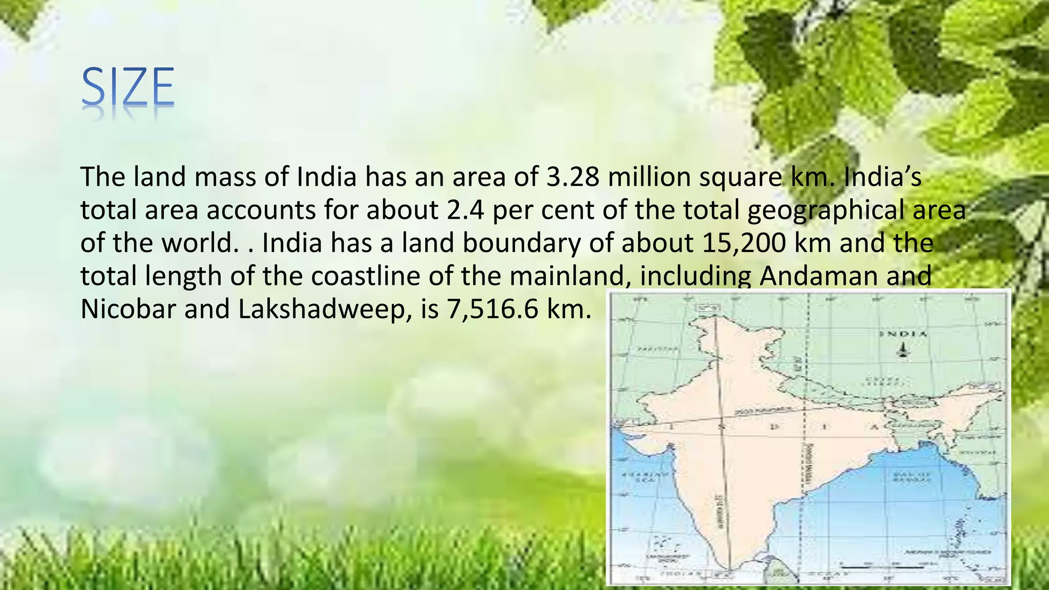India size and location | PPTX