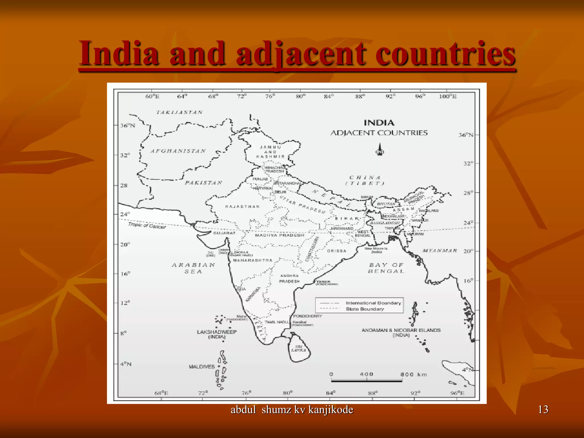 India size & Location Geography class -9 CBSE | PDF