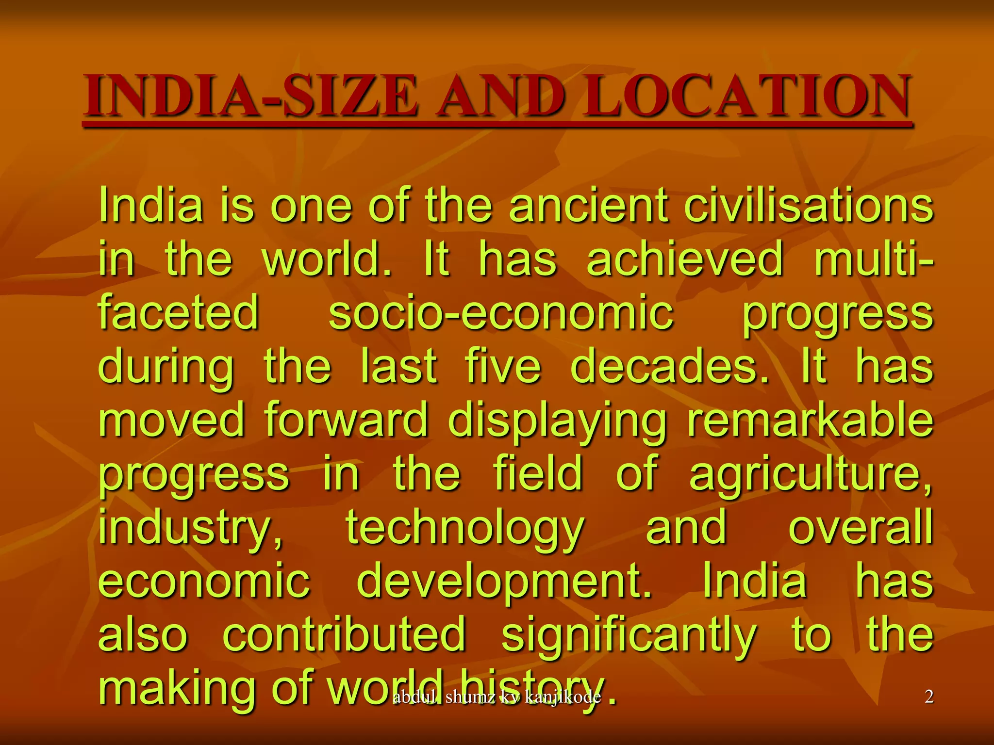 India size & Location Geography class -9 CBSE | PPT India size & Location Geography class -9 CBSE | PPT