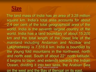 India size & Location Geography class -9 CBSE | PDF