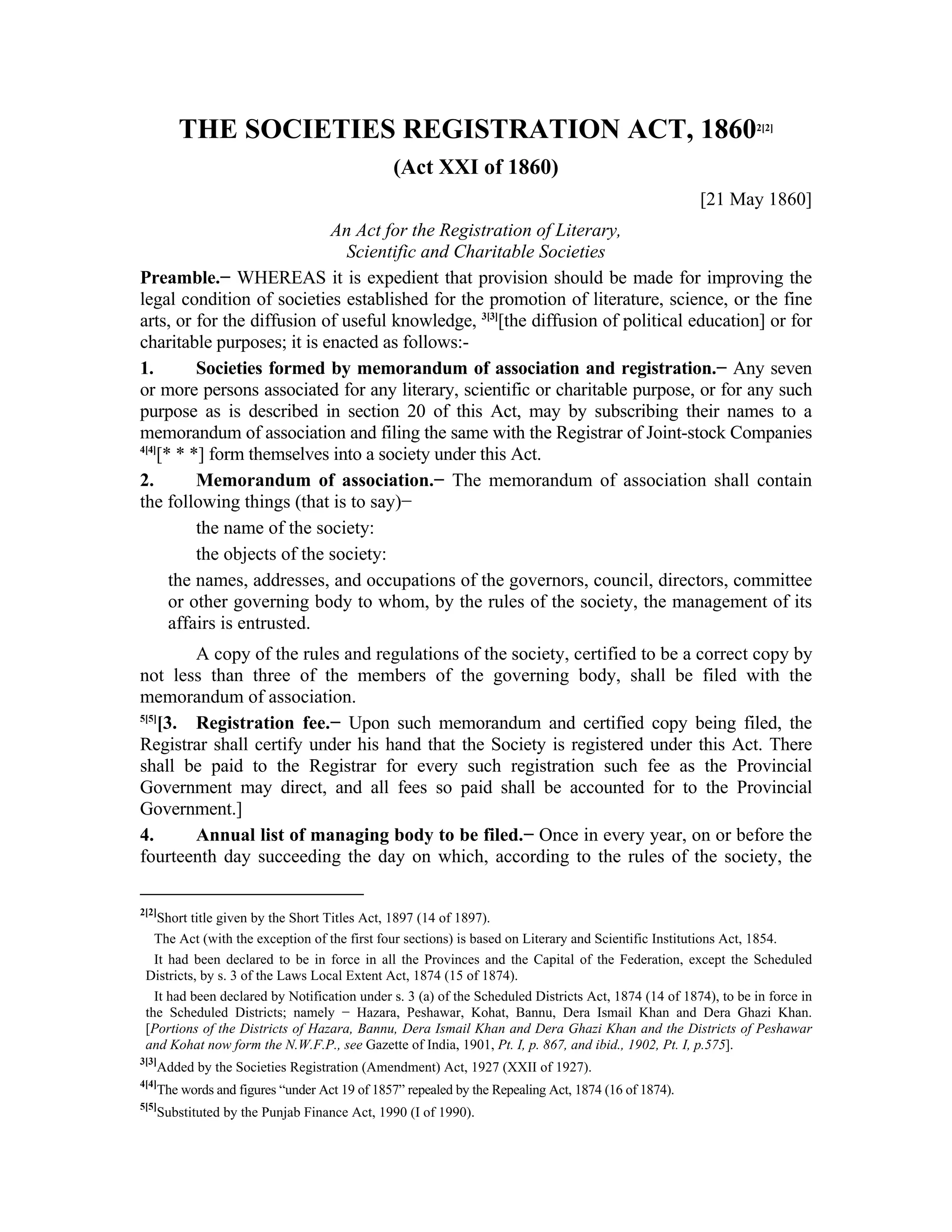 India societies-registration-act | PDF