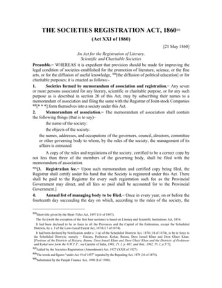 India societies-registration-act | PDF