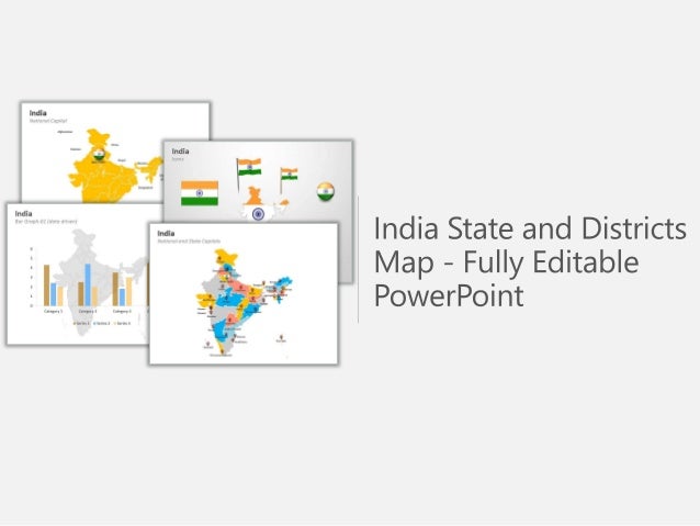 India State and Districts Map - Fully Editable PowerPoint