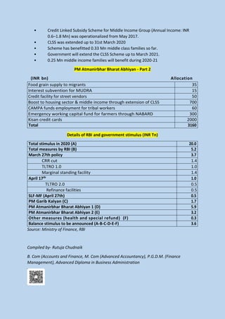 India - targeted stimulus continues (Tranche 2) | PDF