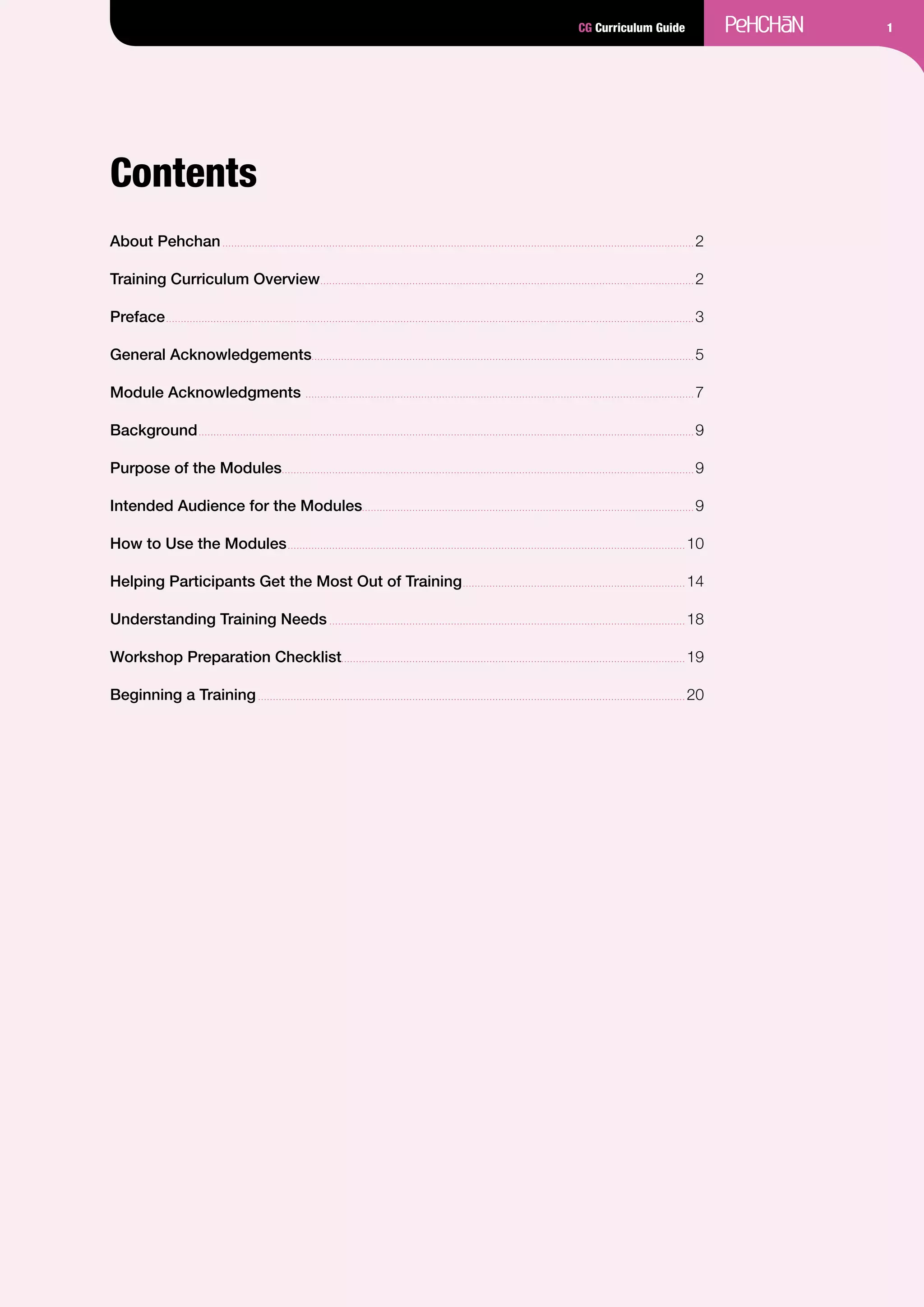 India 2013 pehchan training curriculum consolidated | PDF