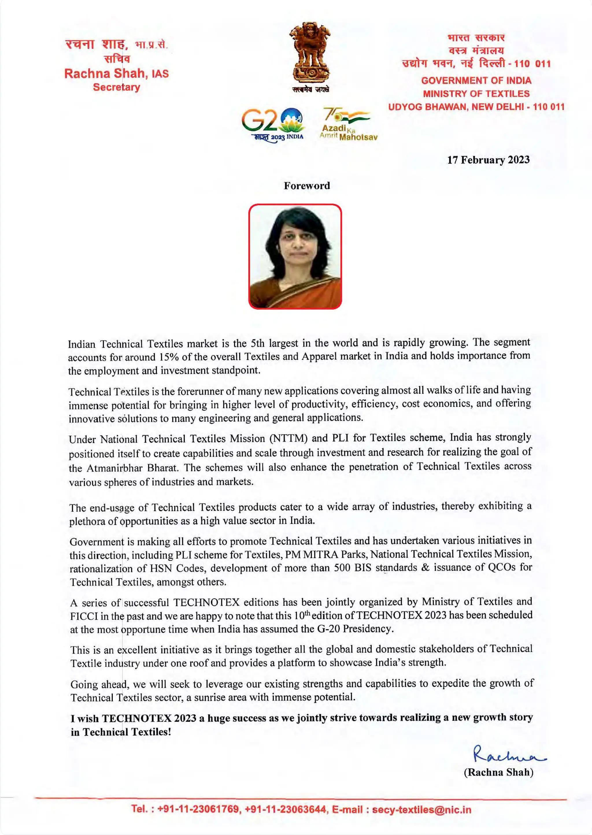 India 2047_Vision & Strategic Roadmap for Technical Textiles in India ...