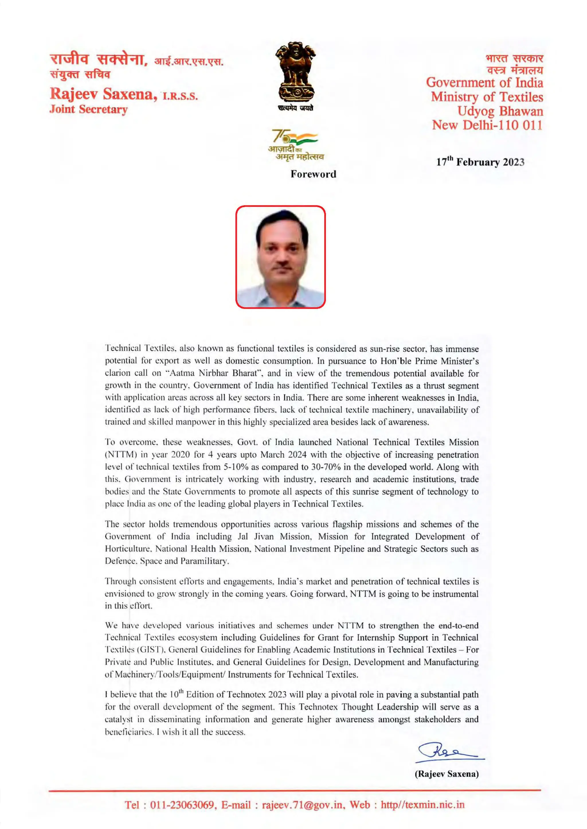 India 2047_Vision & Strategic Roadmap for Technical Textiles in India ...