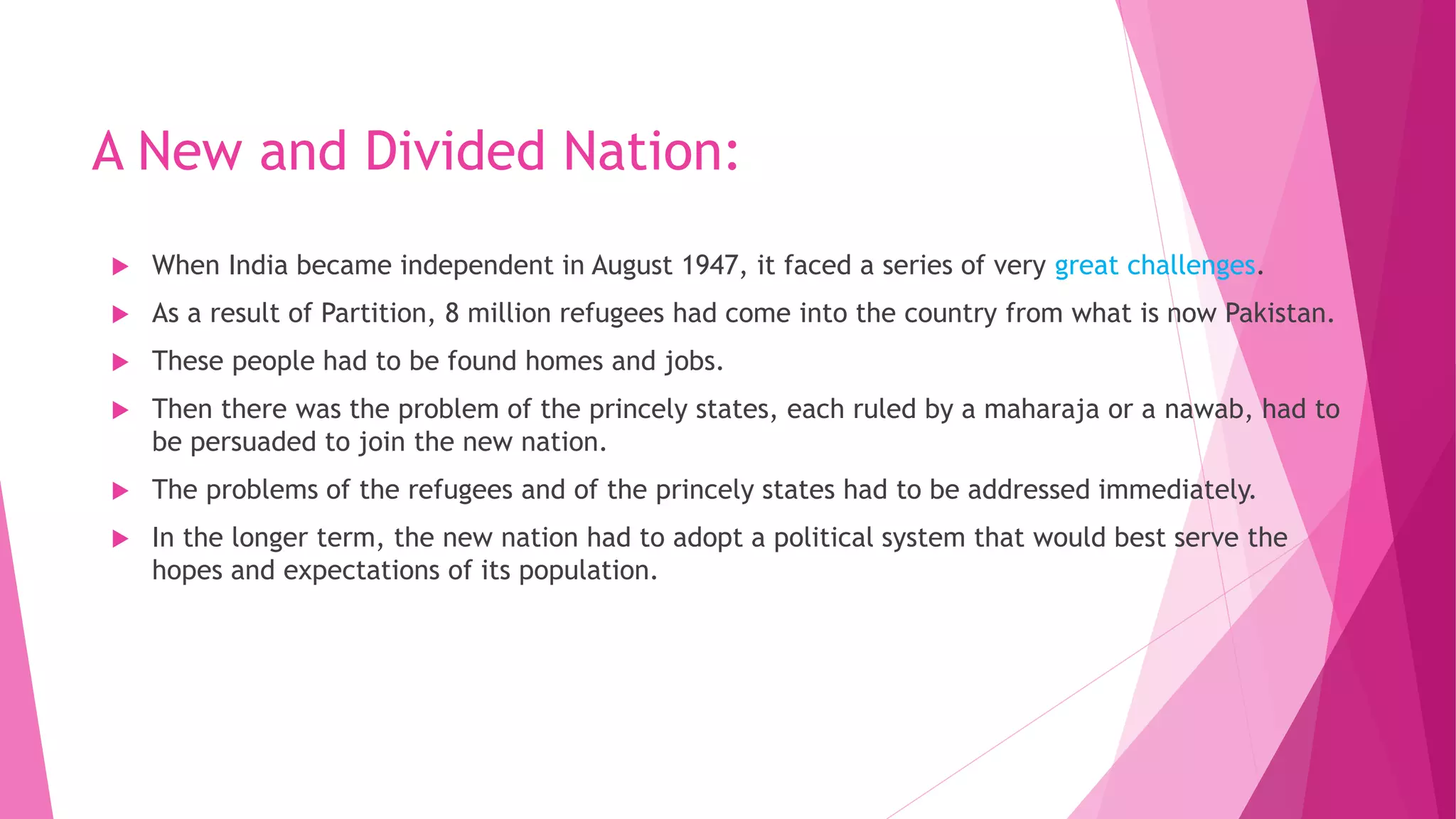 India After Independence ppt. | PPTX