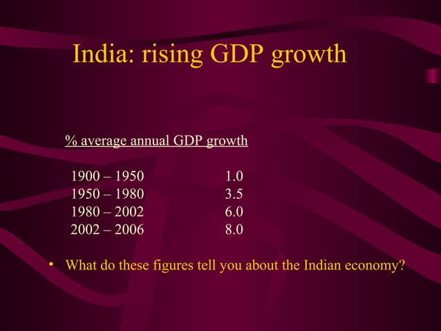 Indian Economy & growth trends | PPT
