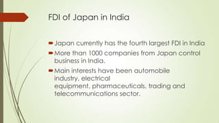 Economic relations between India and Japan | PPTX