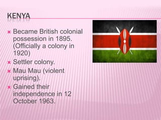Decolonization of India and Kenya | PPT