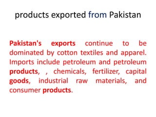 India and Pakistan Trade : A Glance | PPTX