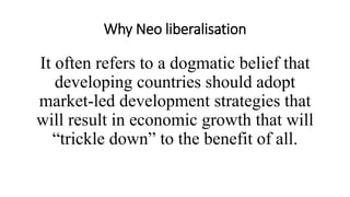 Neo liberalism and Washington Consensus - | PDF