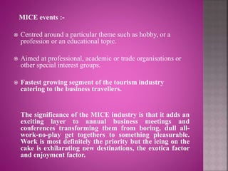India as a MICE tourism destination | PPT