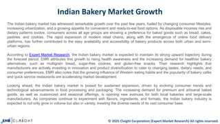 Indian Bakery Market Outlook 2025–2034: Trends and Opportunities | PDF