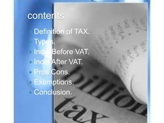 India before after vat | PPTX
