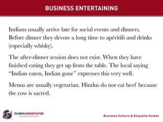 INDIA BUSINESS CULTURE AND ETIQUETTE GUIDE | PDF