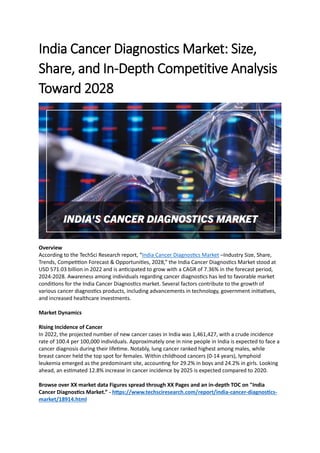 India Cancer Diagnostics Market: Size, Share, and In-Depth Competitive ...