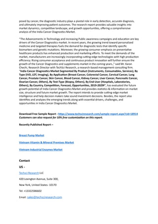 India Cancer Diagnostics Market: Size, Share, and In-Depth Competitive ...