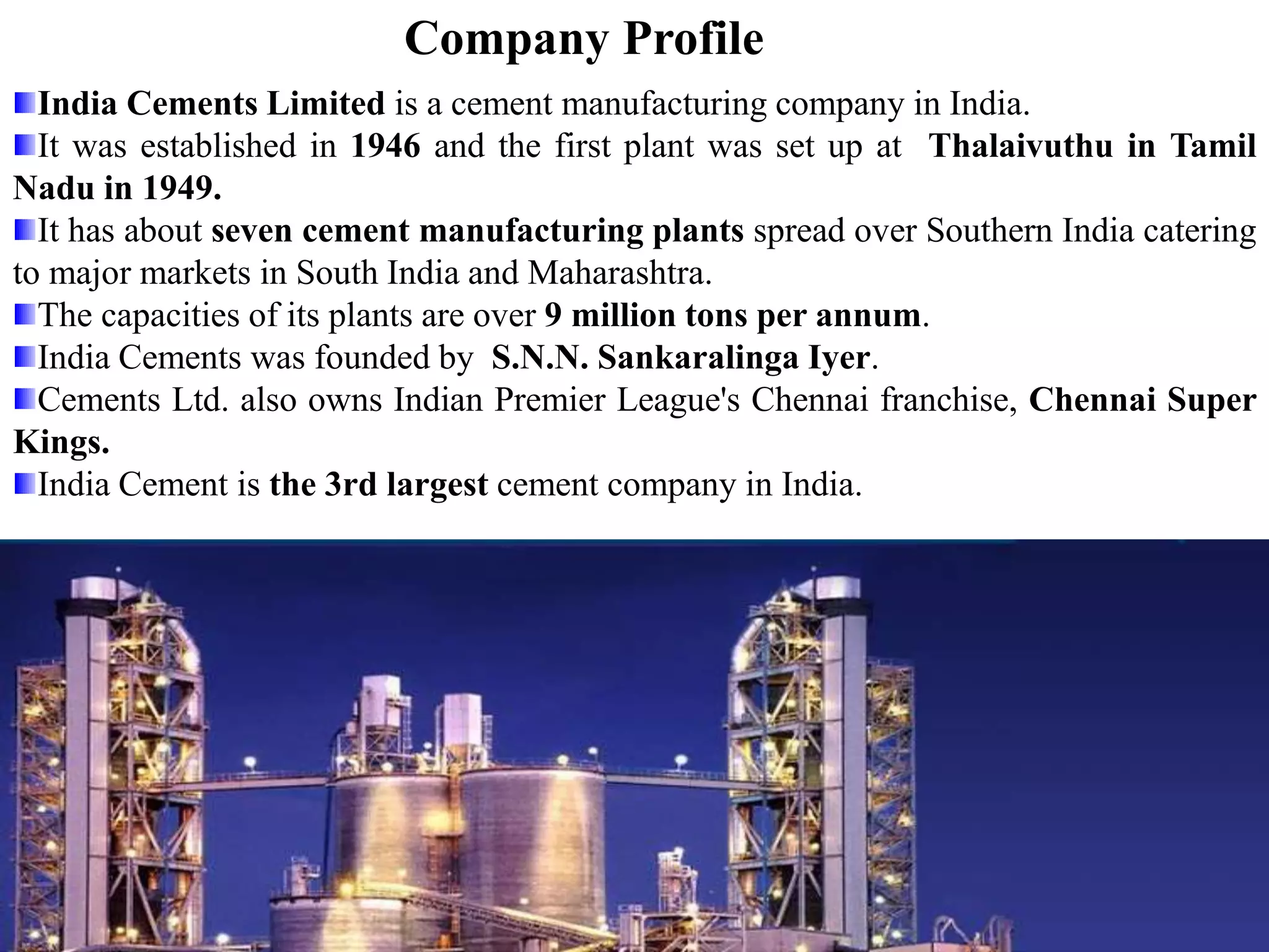 India cement ltd | PPTX